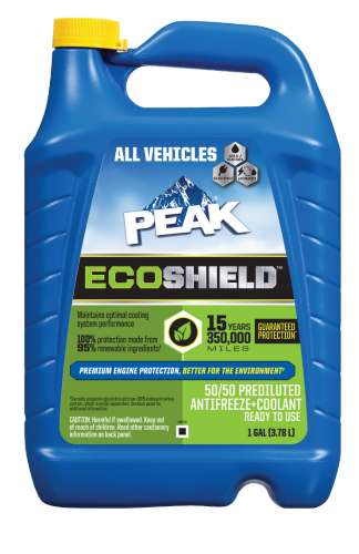 PEAK® ECOSHIELD™ Antifreeze + Coolant Features & Benefits