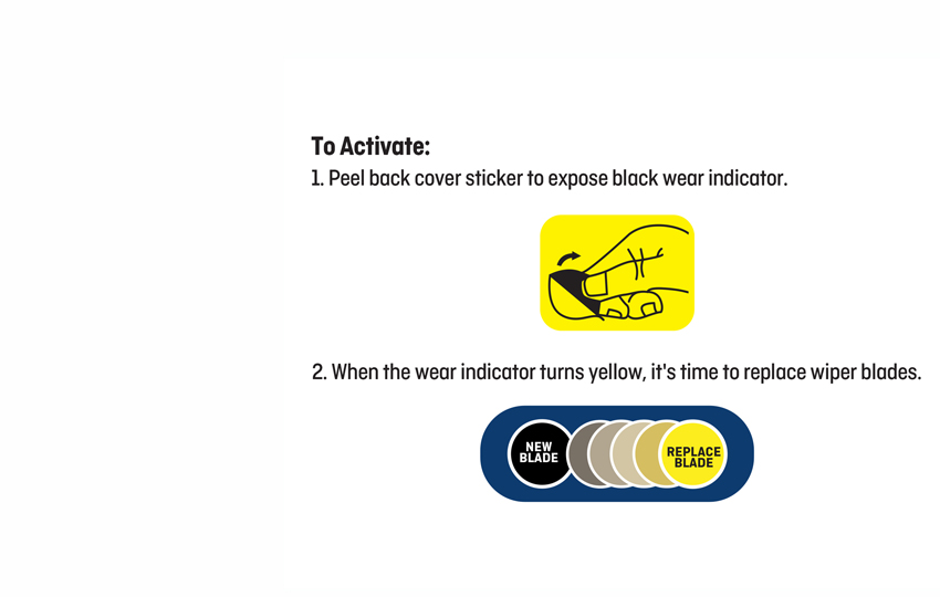 The handy EZCHECK™ Wear Indicator let’s you know when it’s time to ...